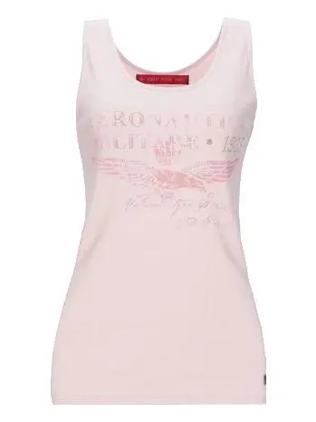 AERONAUTICA MILITARE Tank Top In Light Cotton And Elastane - Pink