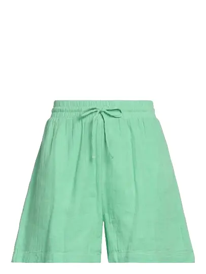 PIECES Relaxed Fit Cotton Shorts - Green