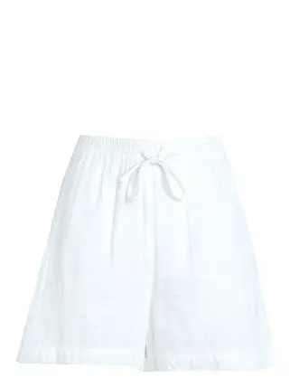 PIECES Relaxed Fit Cotton Shorts - White