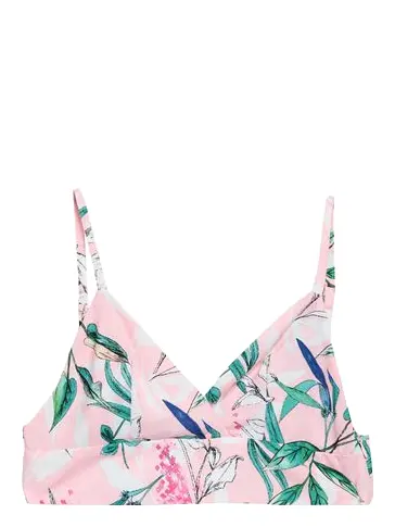 WHITE WISE Floral Print Crop Top - Pink