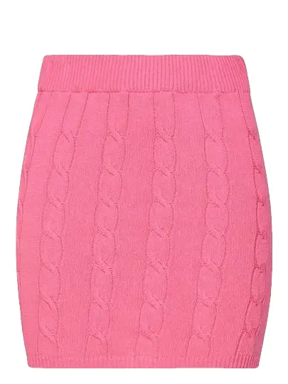 VICOLO Knitted Mini Skirt - Pink