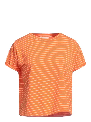 VICOLO Striped Jersey T-shirt - Orange