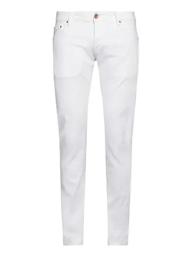 HANDPICKED Slim Leg Tapered Jeans - White