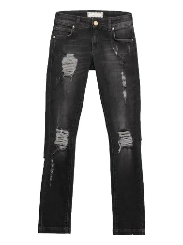 G.SEL Jeans With Leather Trim - Black