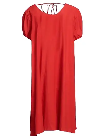 American Vintage Midi Flared Dress - Red