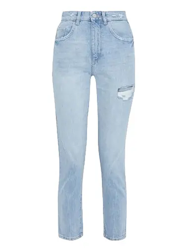DL1961 Cotton Denim Mom Jeans - Blue