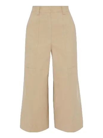 A.L.C. Wide-leg Cropped Trousers - Beige