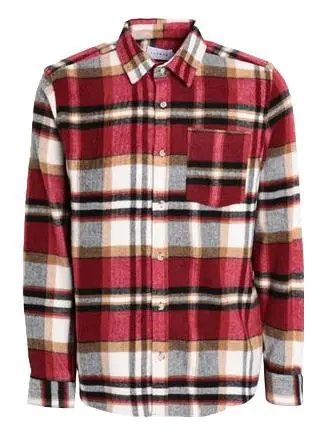 Topman Shirt Size Acrylic, Synthetic Fibers, Cotton, Viscose, Wool - Red