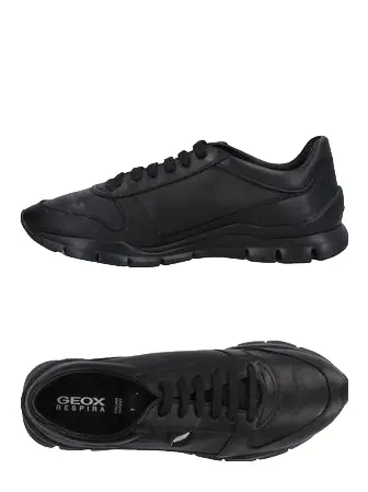 Geox Leather Low-top Sneakers - Black