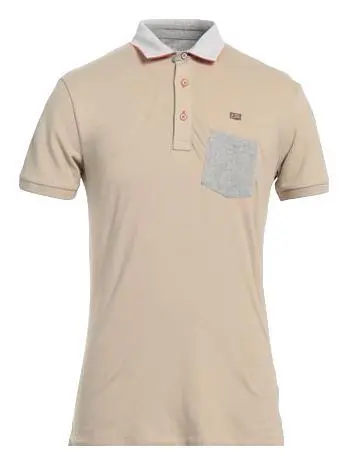 YES ZEE BY ESSENZA Polo Shirt Size Cotton, Elastane - Beige