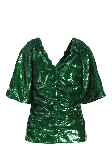 GANNI Top Recycled Polyester - Green