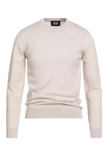 Alpha Studio Merino Wool Sweater - White