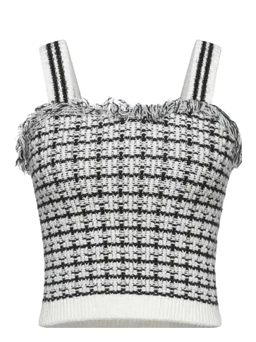 SOALLURE Knitted Corset Top - White