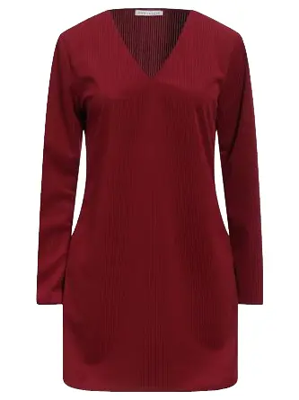 CARACTÈRE Ribbed Corduroy Mini Dress - Red
