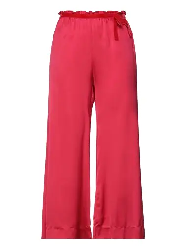 VIRNA DRÒ Wide-leg Cropped Pants - Red