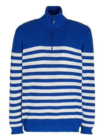 8 BY YOOX Half-zip Striped Jumper - Blue