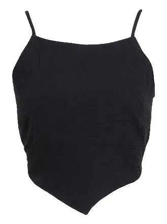 Vero Moda Cotton Crop Top - Black