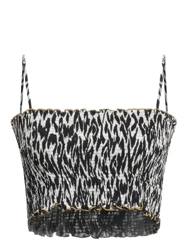 PEPITA Leopard Print Crop Top - Black
