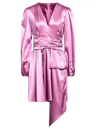 VANESSA SCOTT Satin Mini Dress - Magenta