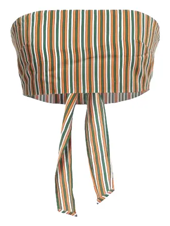 OTTOD'AME Striped Tube Top - Orange