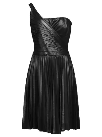 MARC ELLIS Crepe One-shoulder Midi Dress - Black