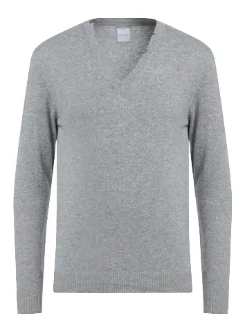 STILOSOPHY Solid V-neck Sweater - Grey