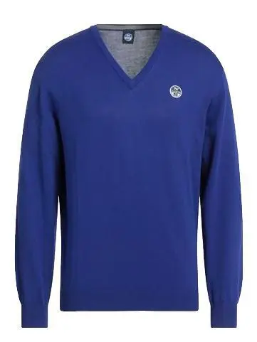 NORTH SAILS Cotton V-neck Sweater - Blue