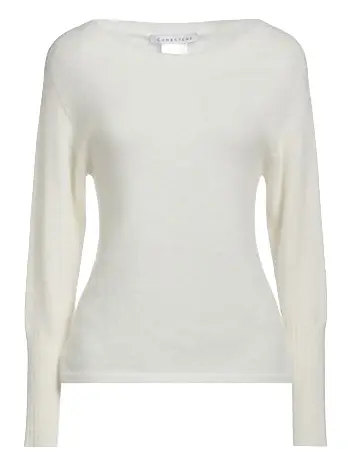 CARACTÈRE Long Sleeve Crew Neck Sweater - White