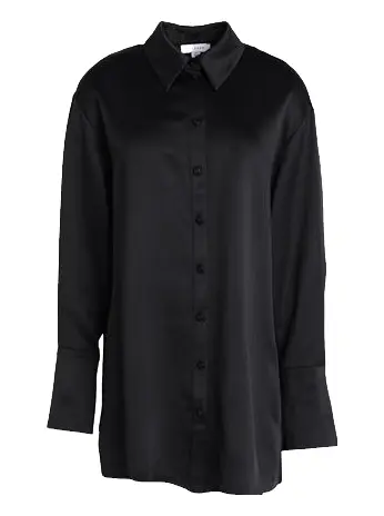 Topshop Satin Shirt - Black