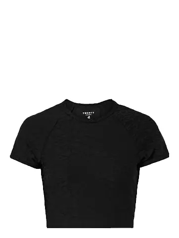 Twenty Montréal Crop Tee - Black