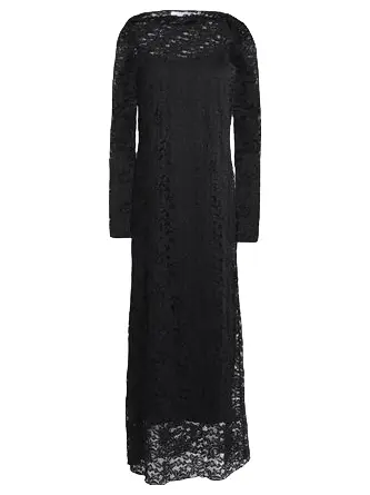 Topshop Lace Maxi Dress - Black