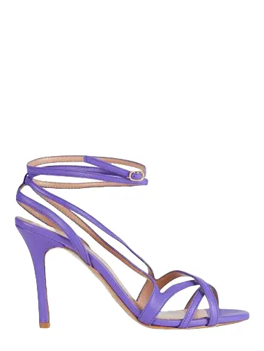 BIANCA DI Leather Heeled Sandals - Purple