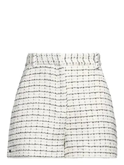 Maje Checked Tweed Shorts - White
