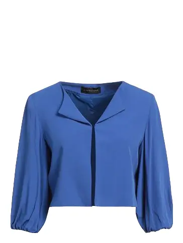 CARACTÈRE Crepe Bolero Jacket - Blue