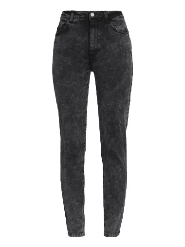 MANILA GRACE Slim Fit High Waisted Jeans - Black