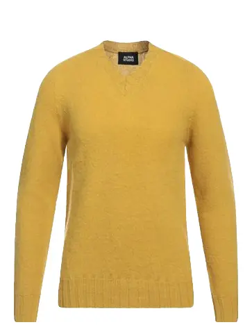 Alpha Studio Wool Sweater - Yellow