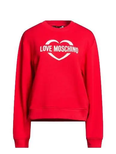Moschino Cotton Fleece Sweatshirt With Metallic Print - Red