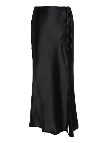 Topshop Maxi Flared Skirt - Black