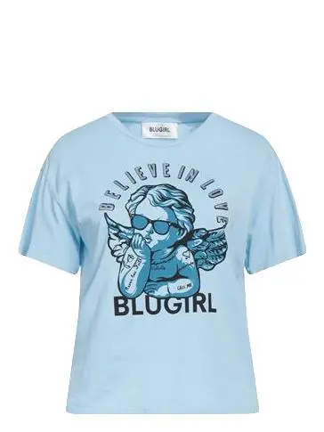 BLUGIRL Printed Cotton T-shirt - Blue
