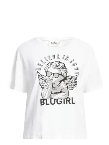 BLUGIRL Printed Cotton T-shirt - White