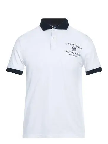 NORTH SAILS Polo Shirt Size Cotton, Elastane - White