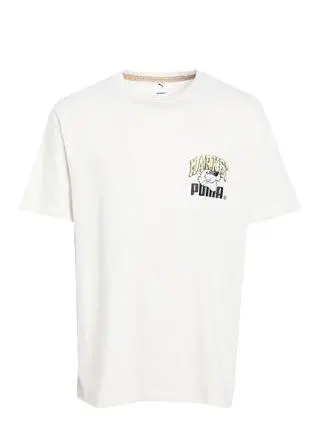 PUMA X MARKET Relaxed Graphic Tee T-shirt Charcoal Size Cotton - White