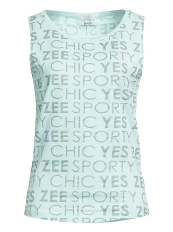 YES ZEE BY ESSENZA Top In Light Cotton And Elastane - Green
