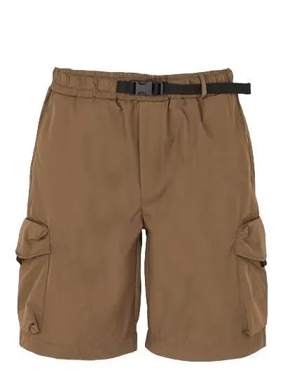 8 BY YOOX Nylon Blend Buckle-waistband Cargo Bermuda Shorts - Brown