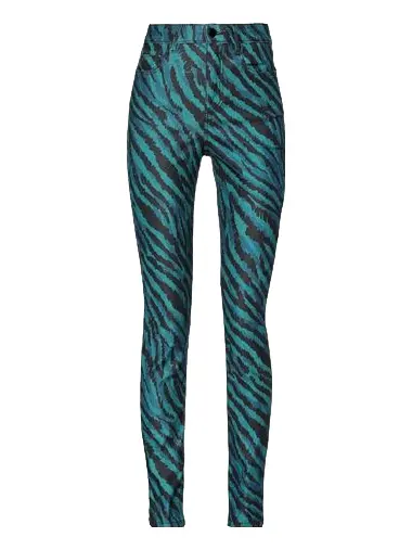 Guess Skinny Tiger-print Jeans - Green