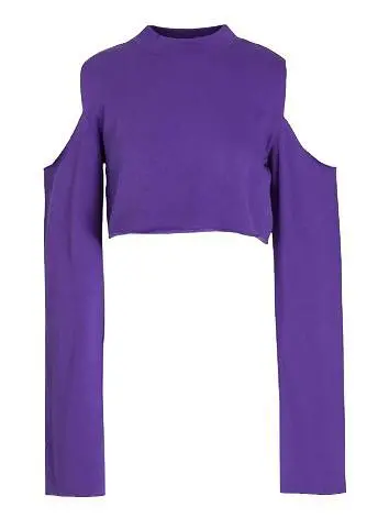 8 BY YOOX Organic Cotton Shoulder Cut-out Sweatshirt - Purple