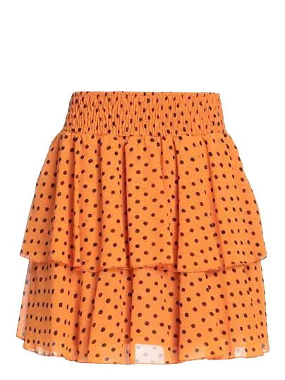VANESSA SCOTT Polka-dot Mini Skirt - Orange