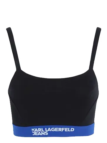 Karl Lagerfeld Klj Jersey Bustier Top - Black
