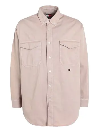 Tommy Hilfiger Thxsm Gmd Archive Overshirt Shirt Size Cotton - Beige