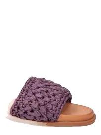 DIVINE FOLLIE Raffia Sandals - Purple